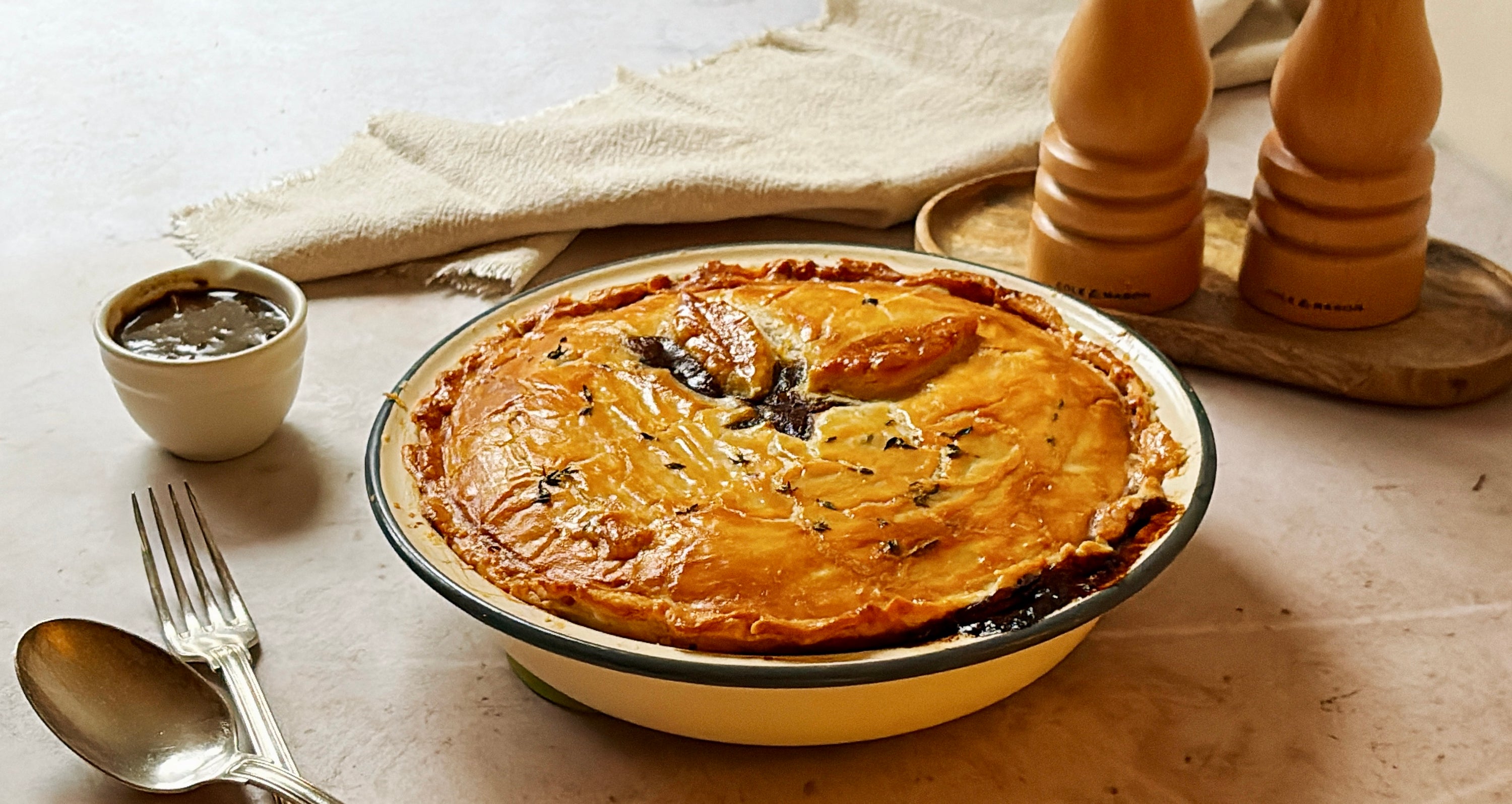 Wild Venison Pie Recipe with Pancetta, Porcini & Golden Pastry | Cole ...