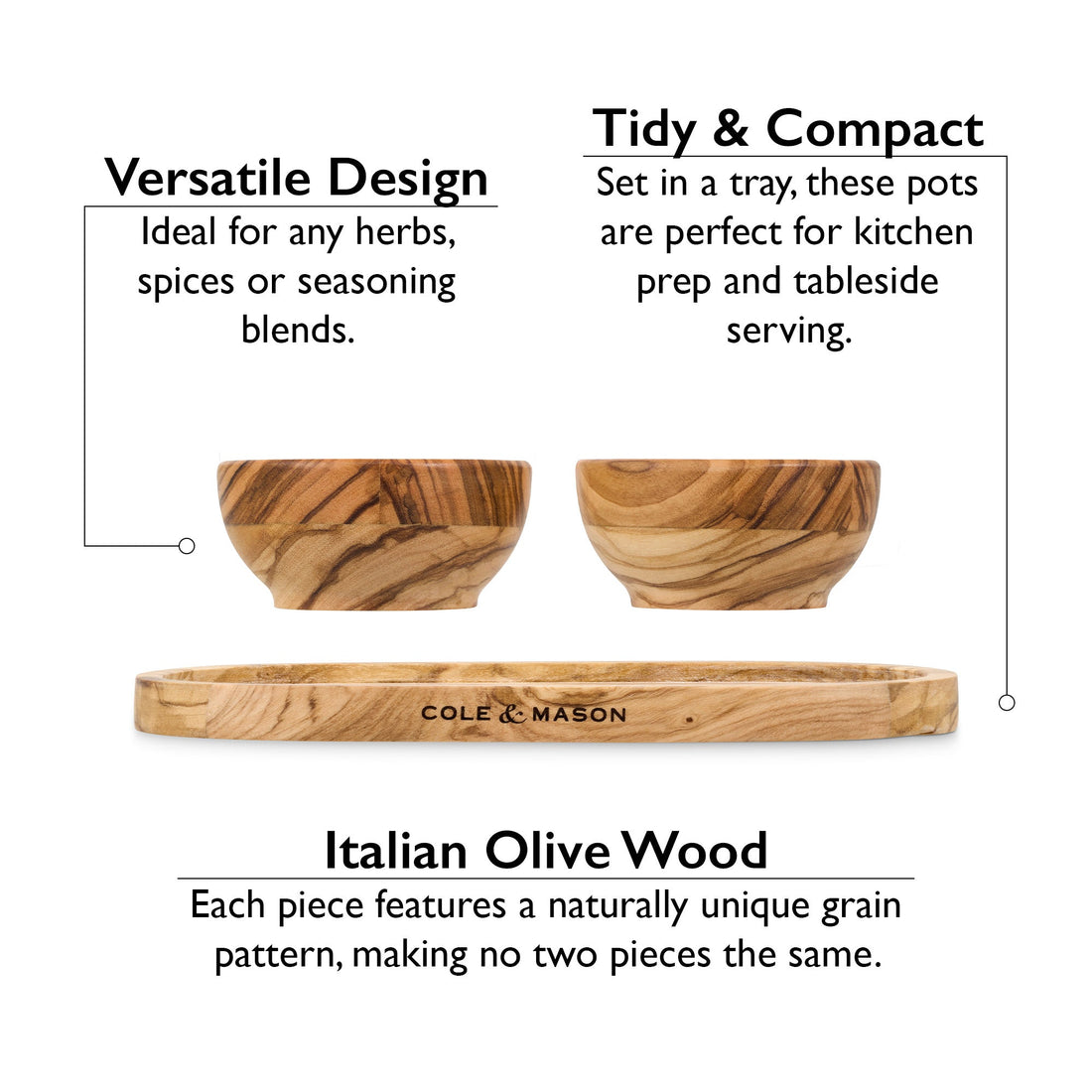 Portobello Collection Olive Wood Kitchenware | Cole & Mason