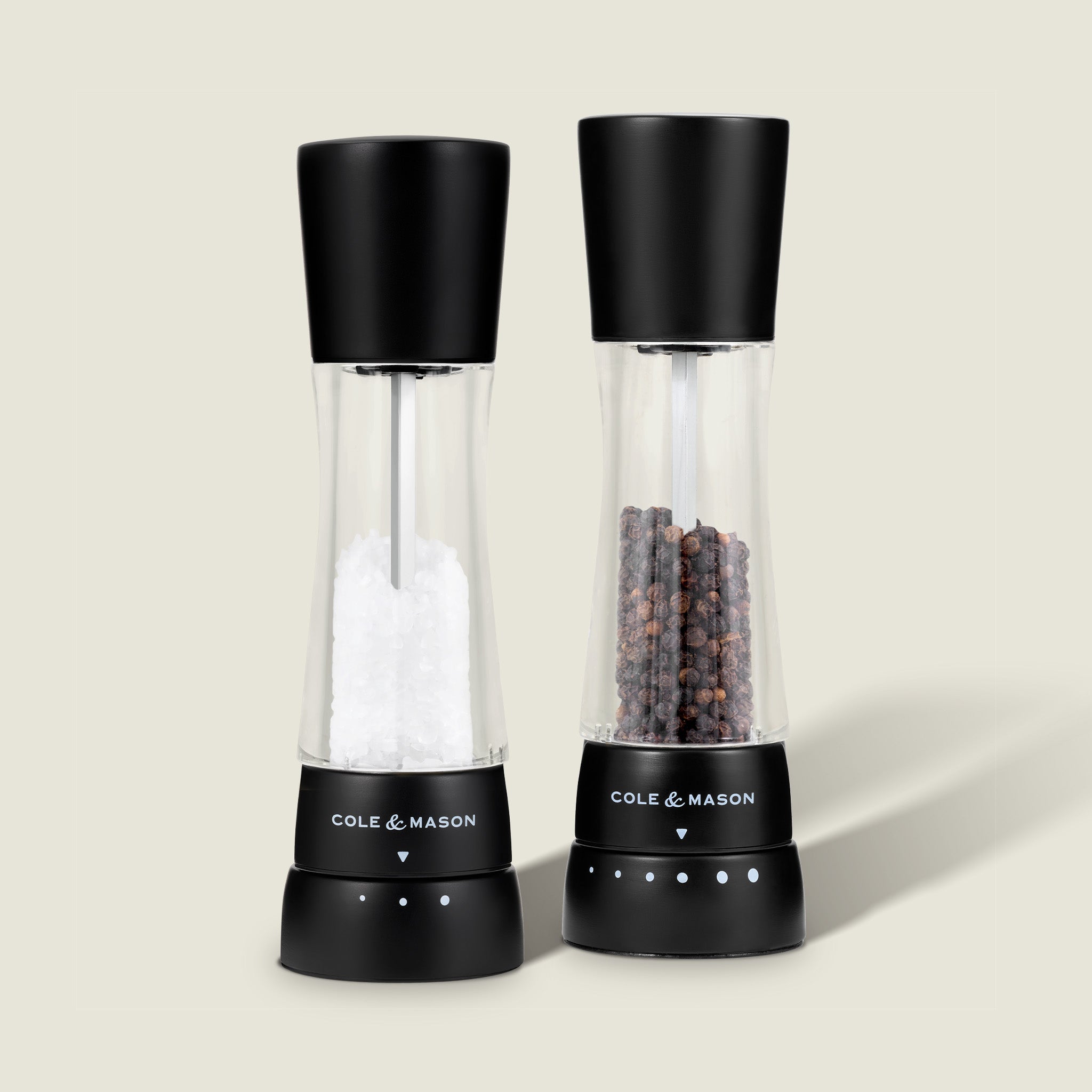 Cole & Mason Derwent Matte Black Salt & Pepper Mills – Adjustable Grind ...